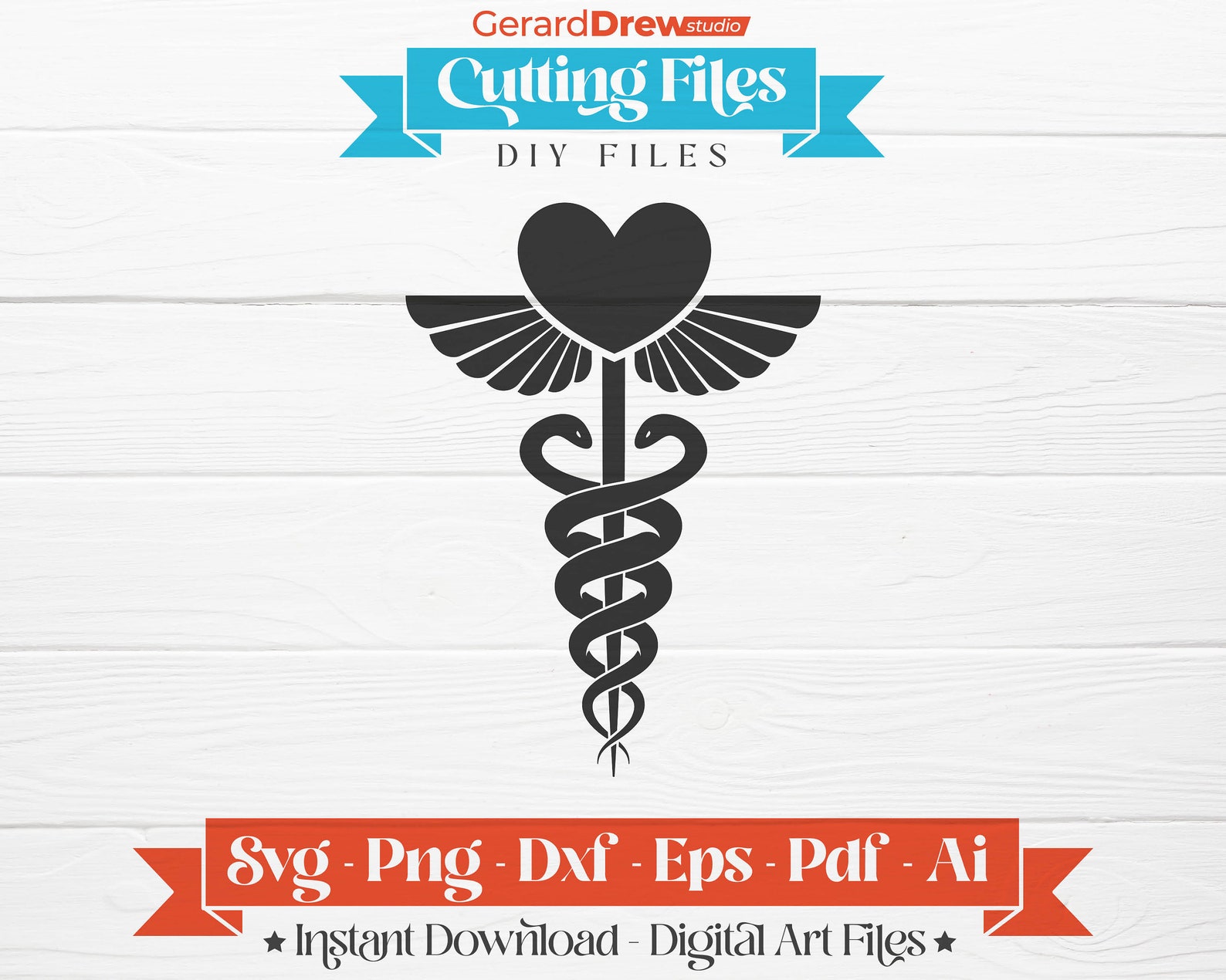 Medical Symbol Heart SVG Caduceus Svg MD Svg Star of Life - Etsy