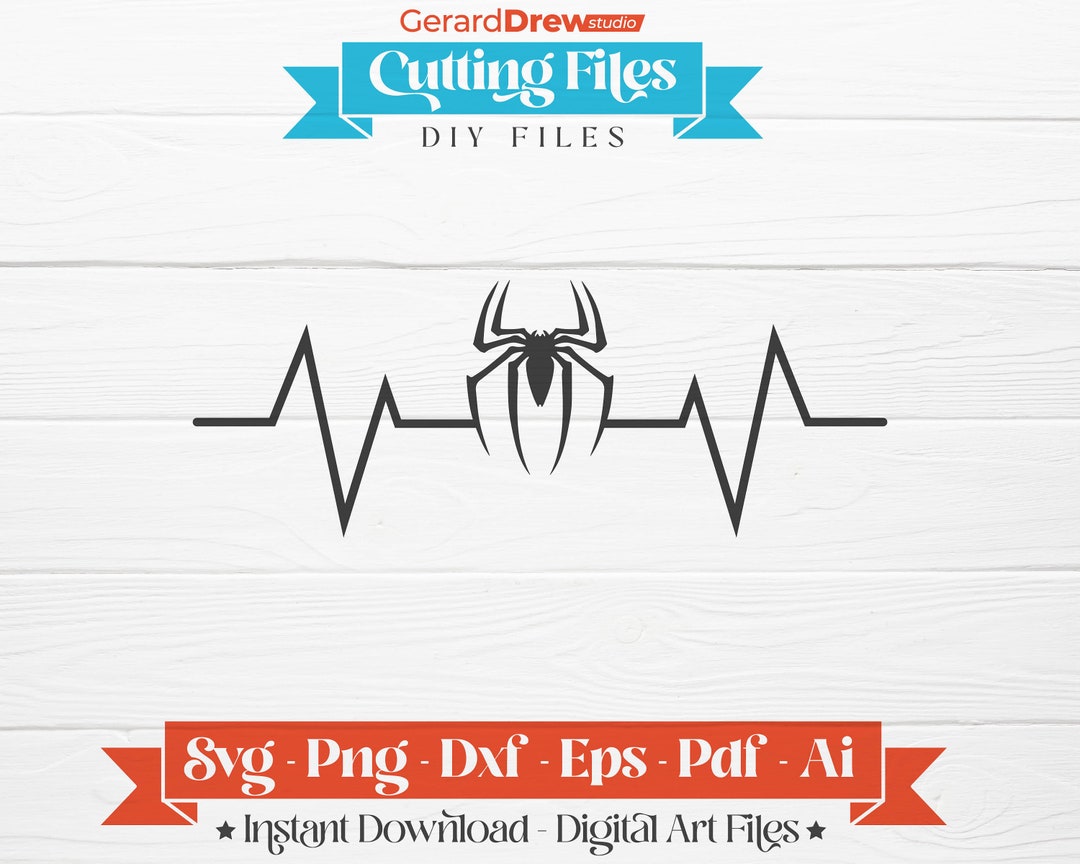 Spider Heartbeat Svg Svg For Spider Svg Spider Svg Ideas - Etsy
