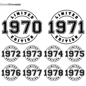 1970-1979 Limited Edition SVG Bundle – Cricut, Silhouette (digital ...