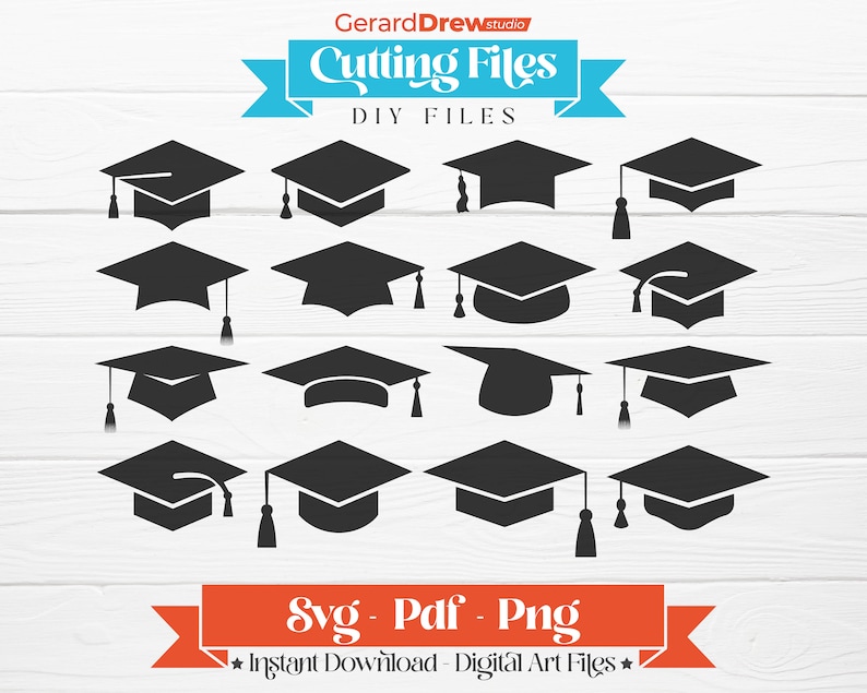 Graduation Caps SVG Graduation Hat SVG Graduation Cap Png - Etsy