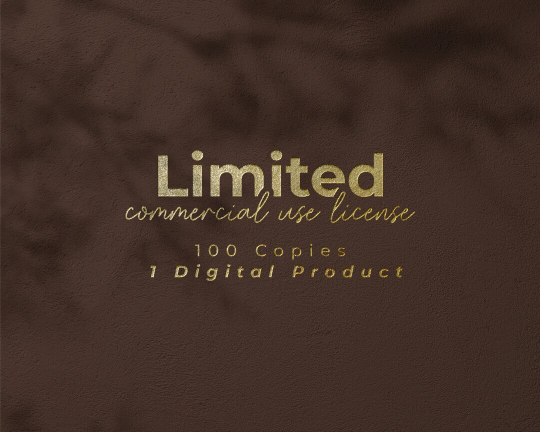 Limited Commercial Use License, 100 Copies for 1 Digital Product ...