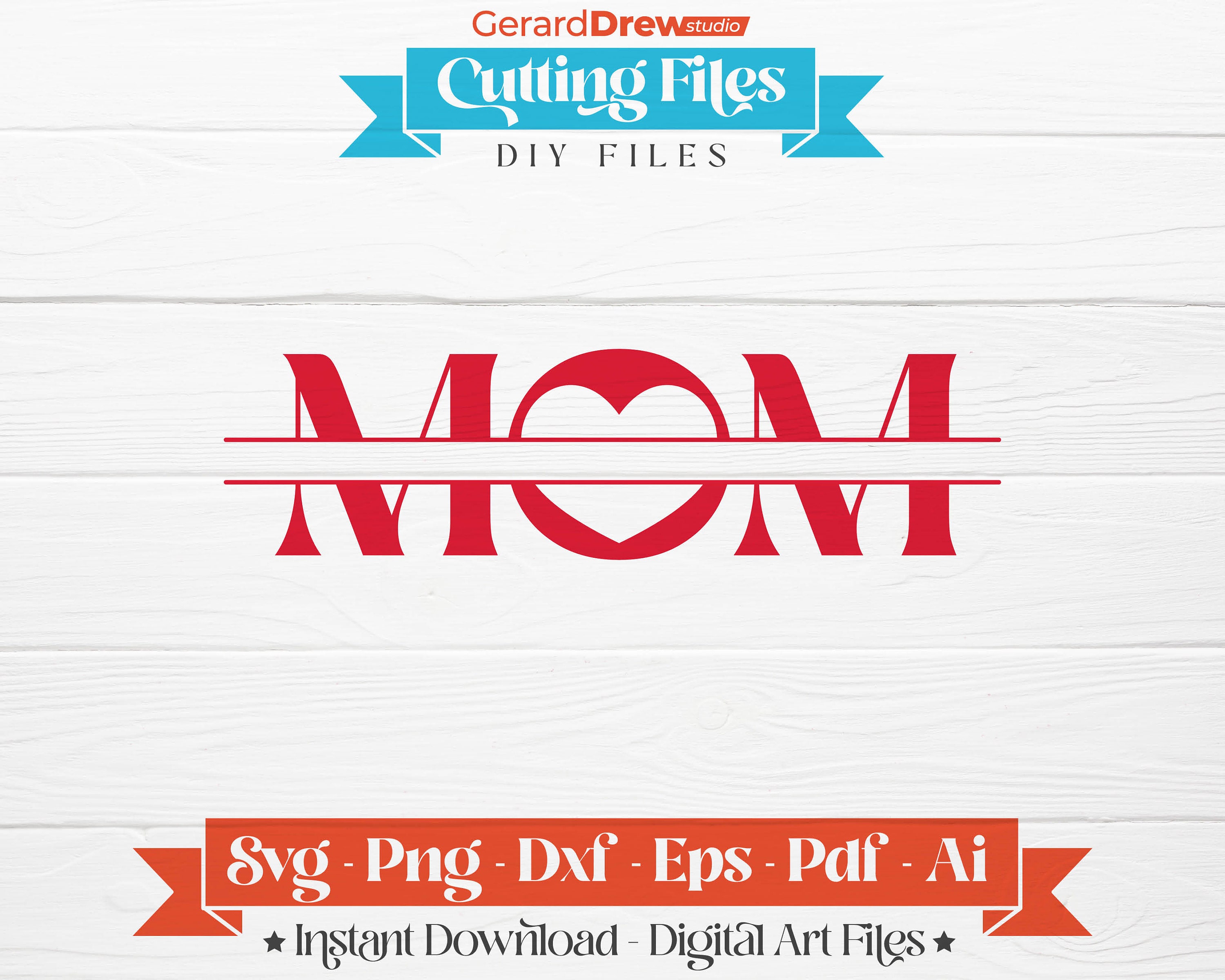 Mom SVG Mother Svg Mother's Day SVG Mom Split Name - Etsy