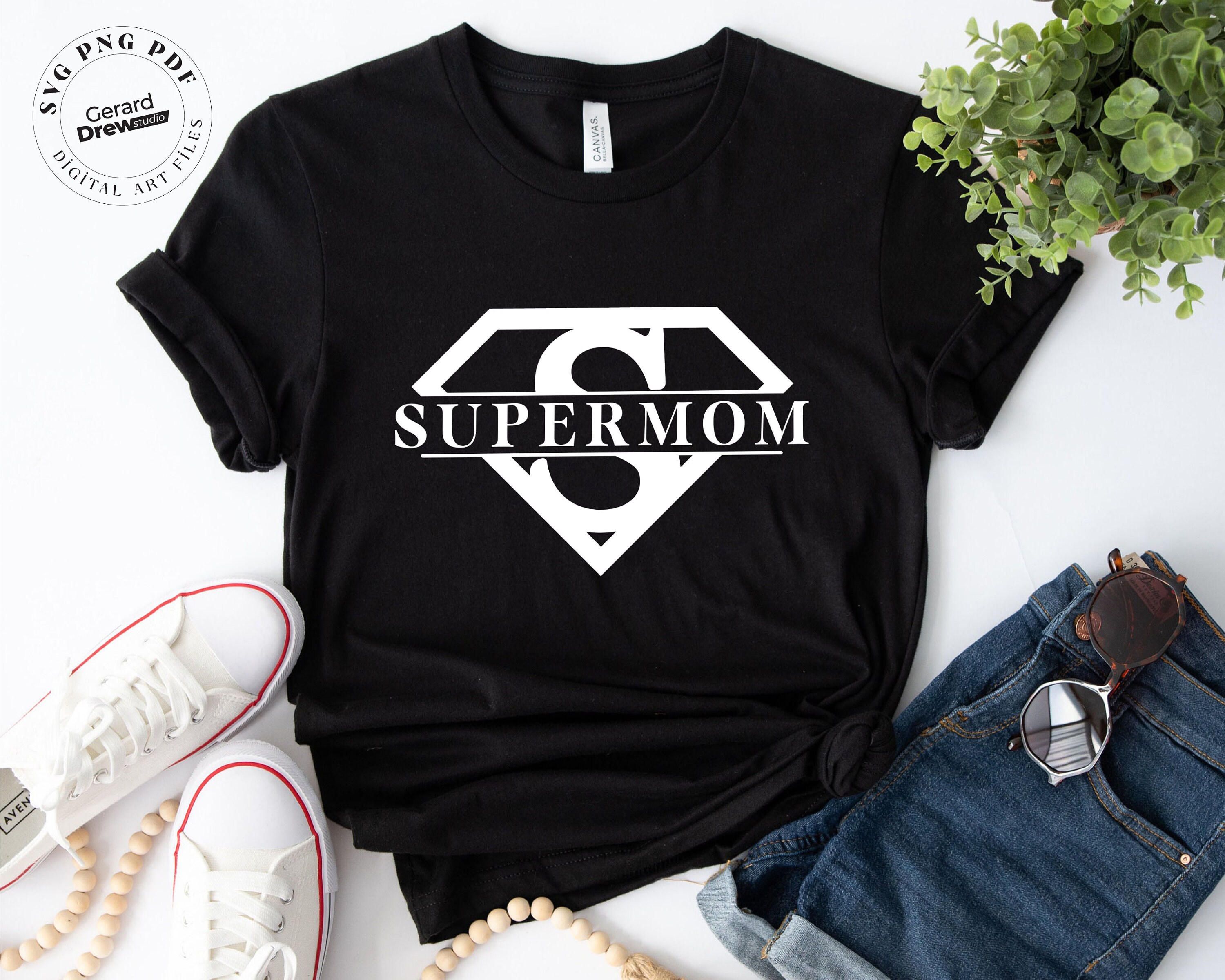 Supermom Split Name Frame, Mother's Day SVG PNG PDF (digital Download ...
