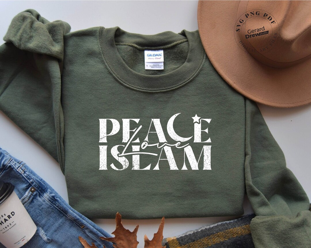 Peace Love Islam SVG, PNG, PDF | Muslim Shirt Design, Islam Shirt ...