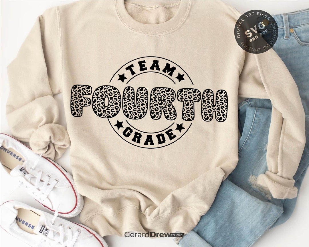 Team Fourth Grade SVG PNG PDF | Back to School Svg, 4rd Grade Squad Svg ...