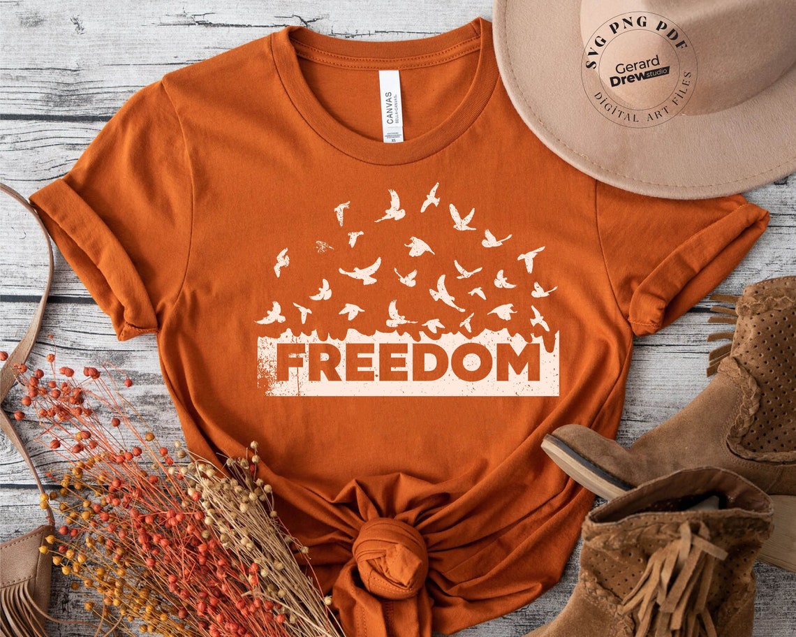 Freedom Birds SVG | Distressed Shirt Design (digital Download) - Etsy