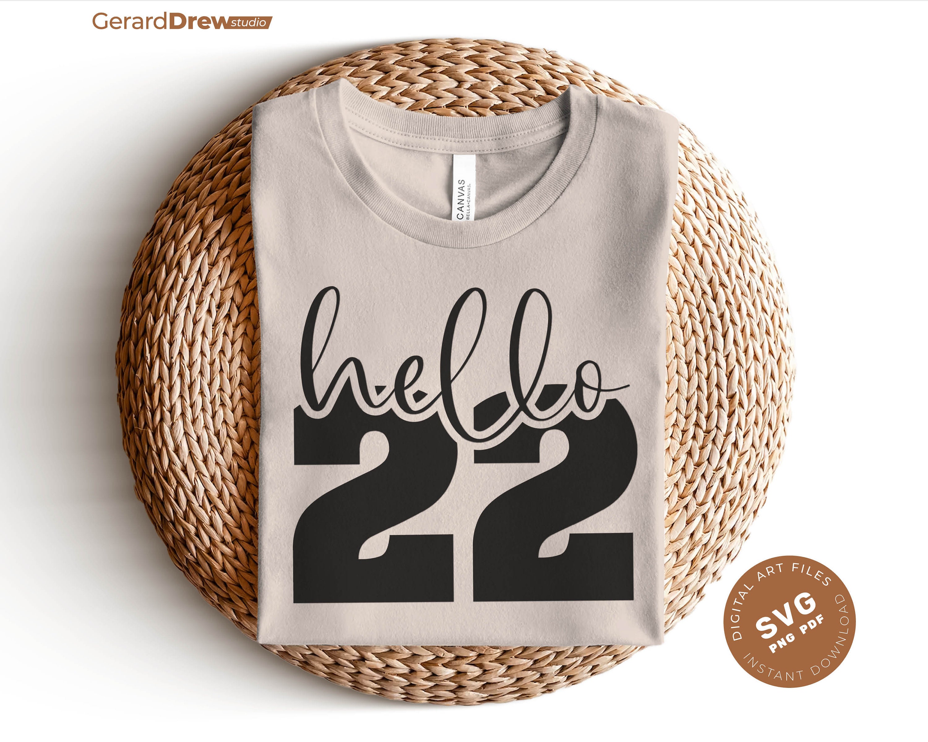 Hello 22th SVG PNG PDF Hello 22 Svg Hello 22 Svg Twenty - Etsy