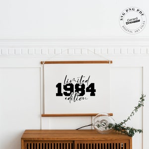 Limited Edition 1984 Birthday SVG PNG PDF | Digital Cut File - Etsy