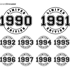 1990-1999 Limited Edition SVG Bundle – Cricut, Silhouette (digital ...