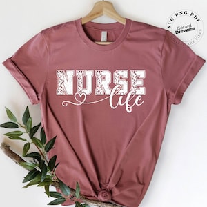 Nurse Life Leopard Print SVG PNG, Nursing CNA Cut File (digital ...