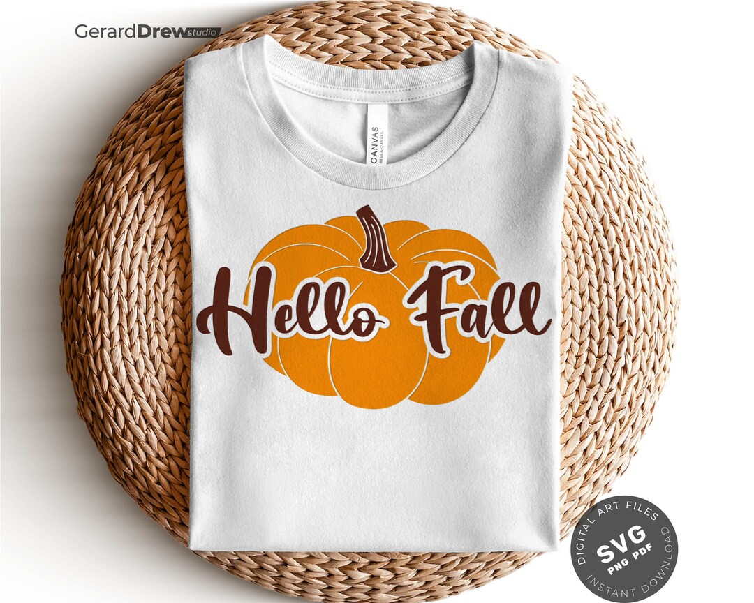 Hello Fall SVG PNG PDF Fall Svg Fall Vibes Svg Pumpkin - Etsy