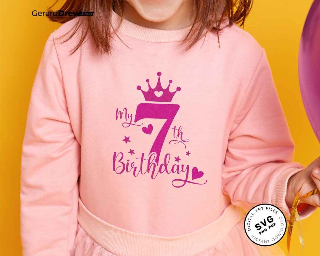 7th Birthday SVG PNG PDF 7th Birthday Svg Birthday Svg - Etsy