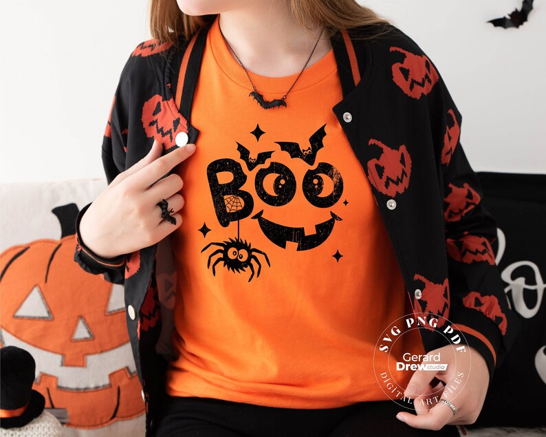 Boo PNG SVG | Kids Halloween Png | Boo Svg, Pumpkin Face Svg, Funny ...