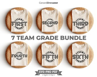 Team Grade Svg Bundle, Back to School Svg, Team First Grade Svg, First ...