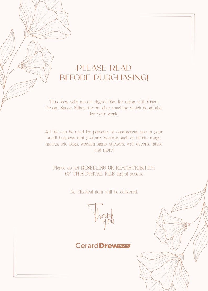 Floral Monogram Letter Svg, Botanical Alphabet Cut File (instant ...