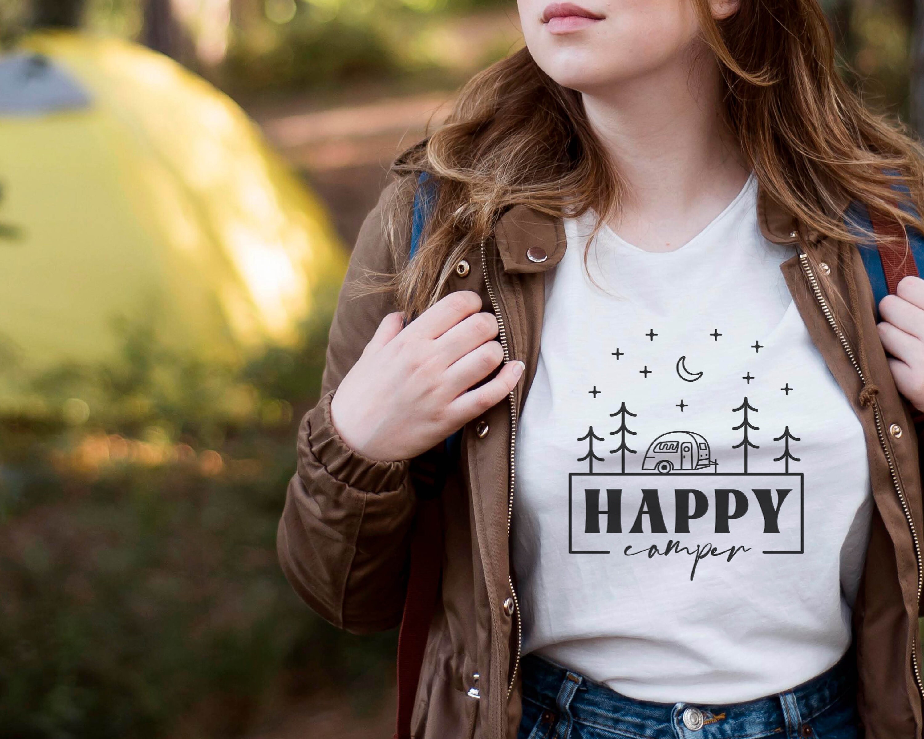 Happy Camper SVG PNG PDF | Camping Adventure Clipart (digital Download ...
