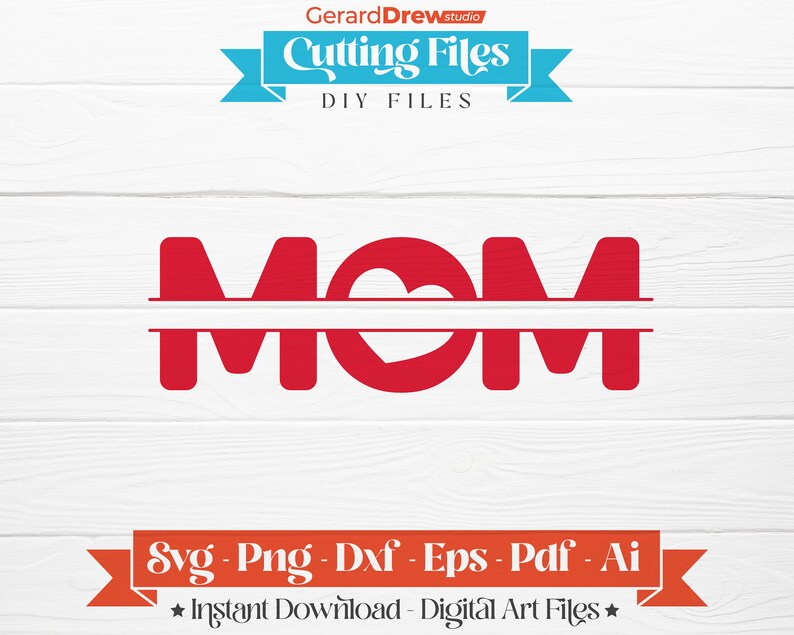 Mom SVG Mother Svg Mother's Day SVG Mom Split Name - Etsy