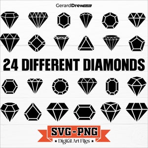 Diamond SVG | Diamond PNG | Vector Diamond - Cricut Files | diamond Svg ...