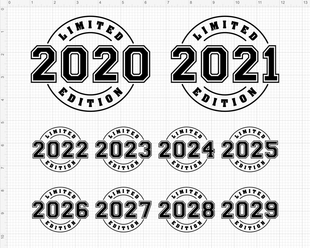 LIMITED EDITION 2020 - 2029 SVG Bundle | 2020 Svg, 2021 Svg, 2022 Svg ...