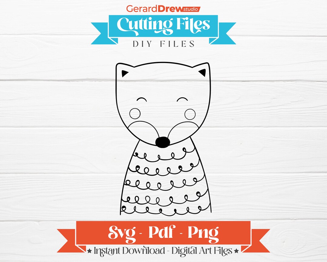 Fox Outline SVG | Cricut Cut File (digital Download - Etsy