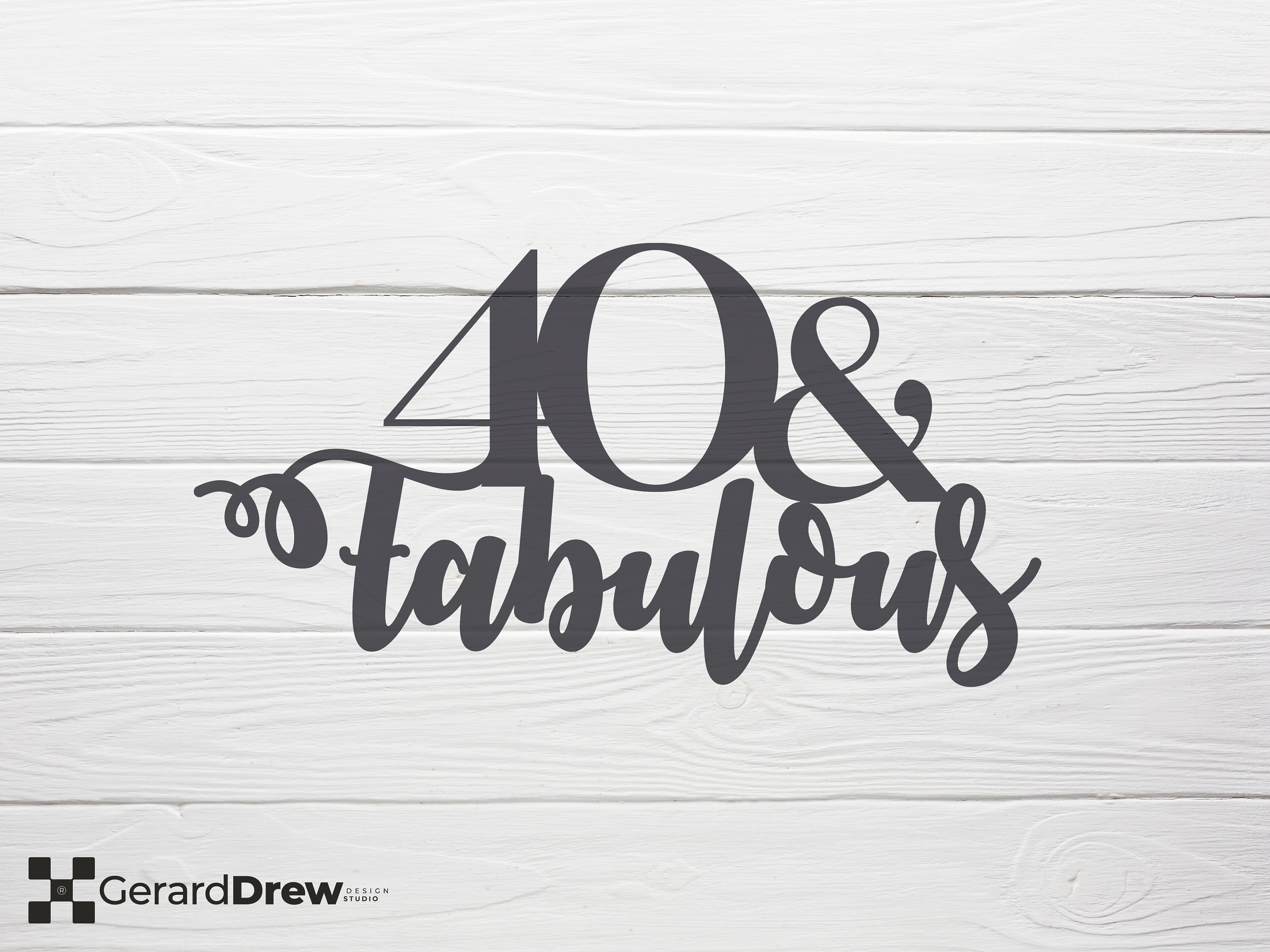 40 and Fabulous SVG 40th Birthday 40 Fabulous Cut File - Etsy