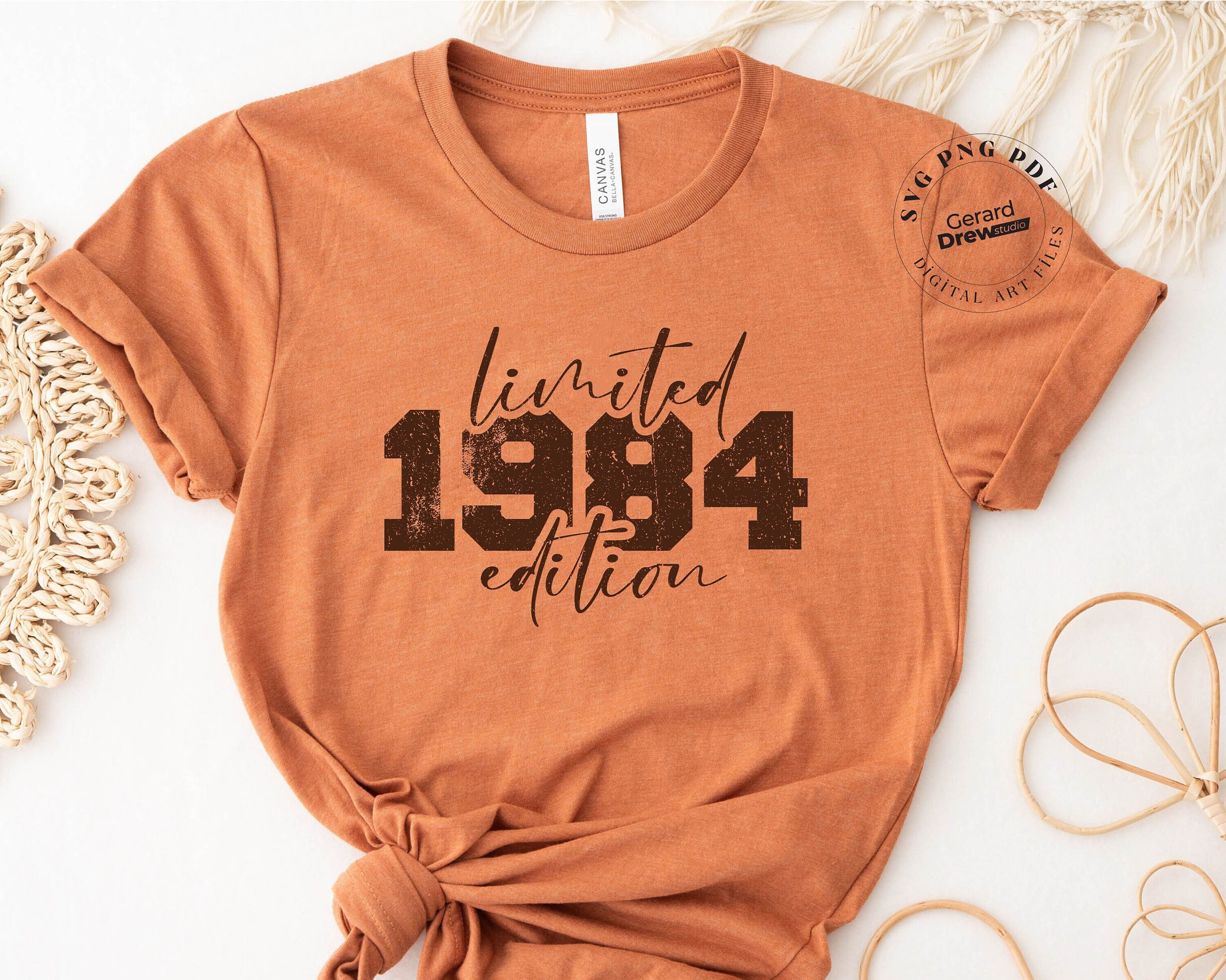 Limited Edition 1984 Birthday SVG PNG PDF | Digital Cut File - Etsy