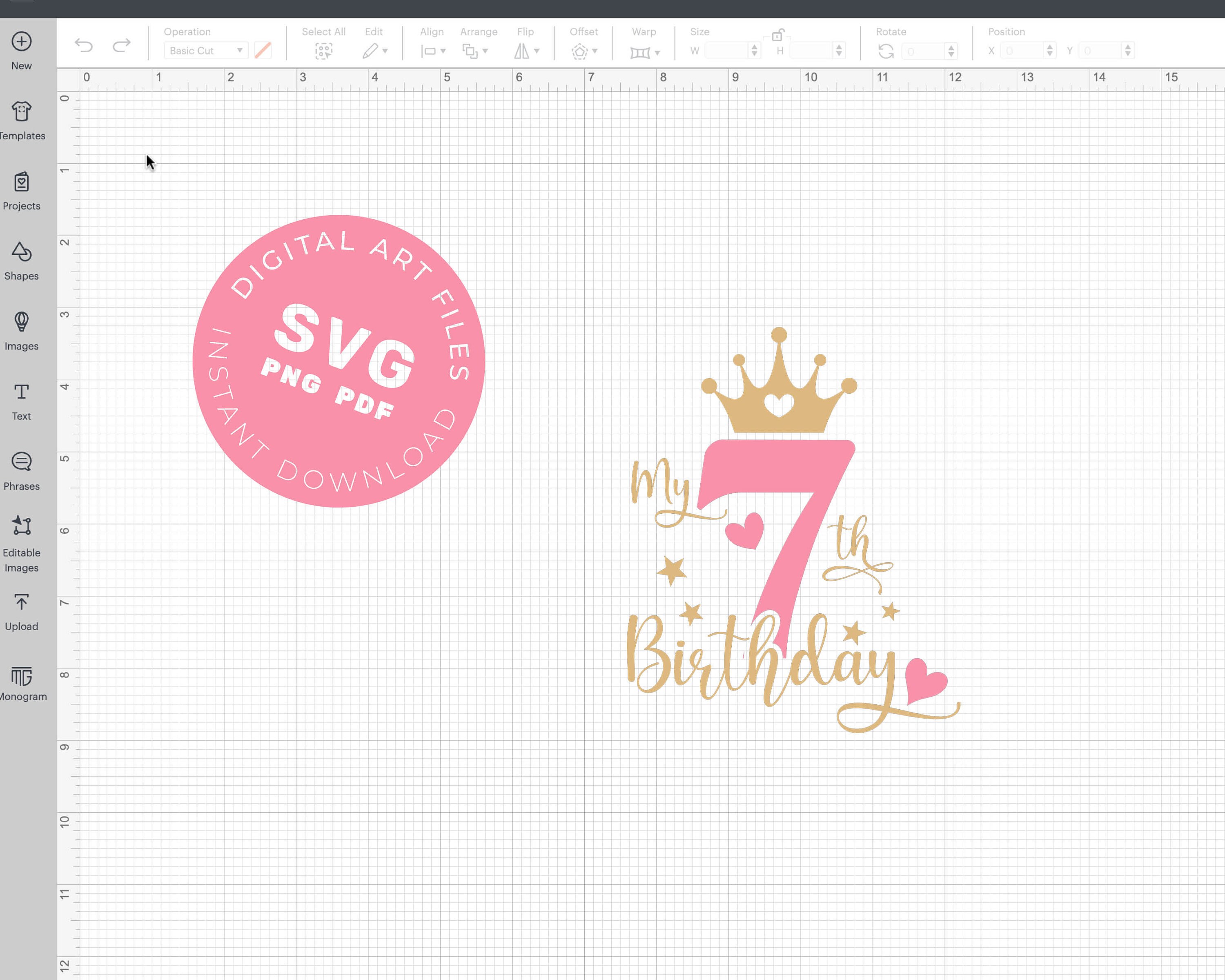 7th Birthday SVG PNG PDF | 7th Birthday Svg, Birthday Svg, Seventh ...