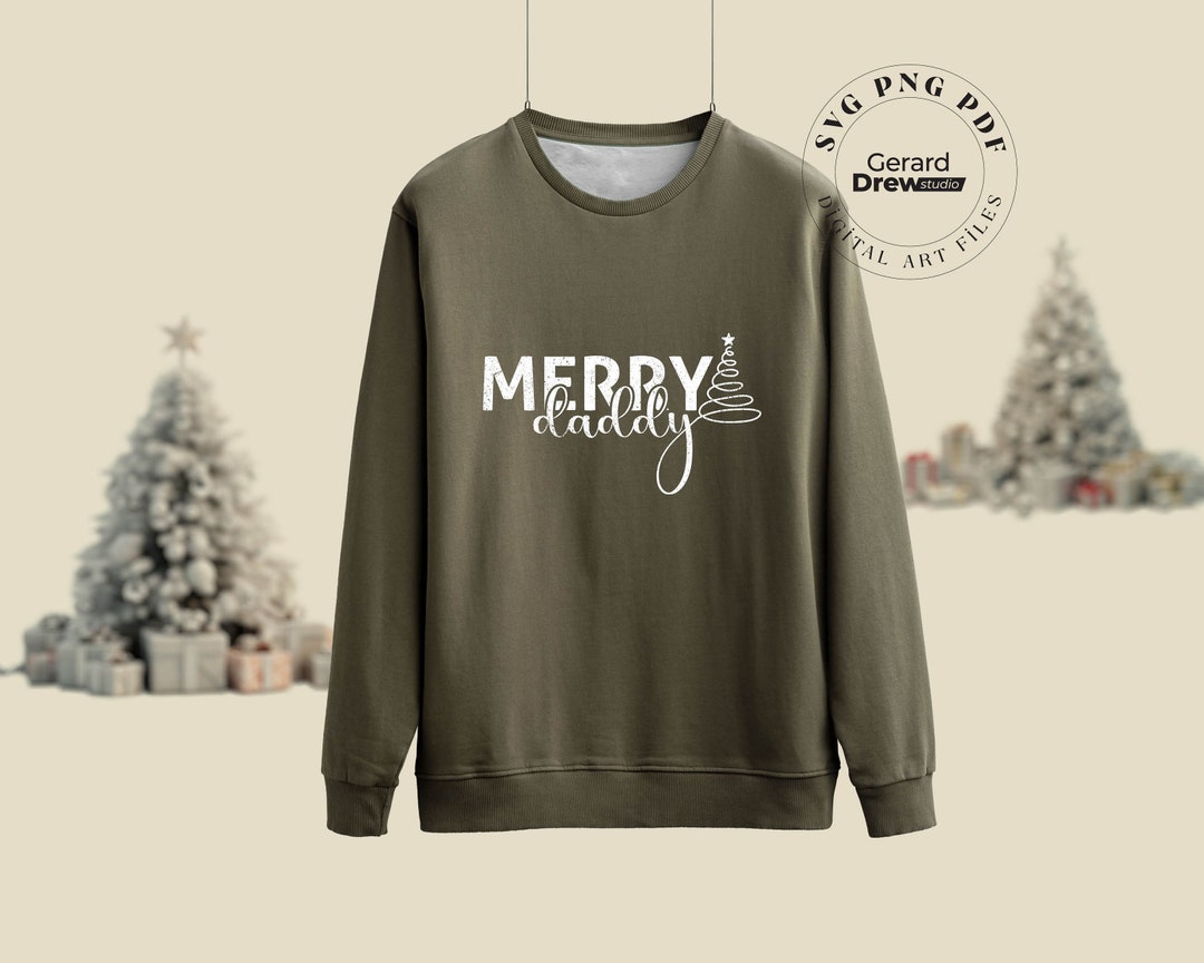Merry Daddy Christmas Tree SVG | Funny Dad PNG PDF (digital Download ...