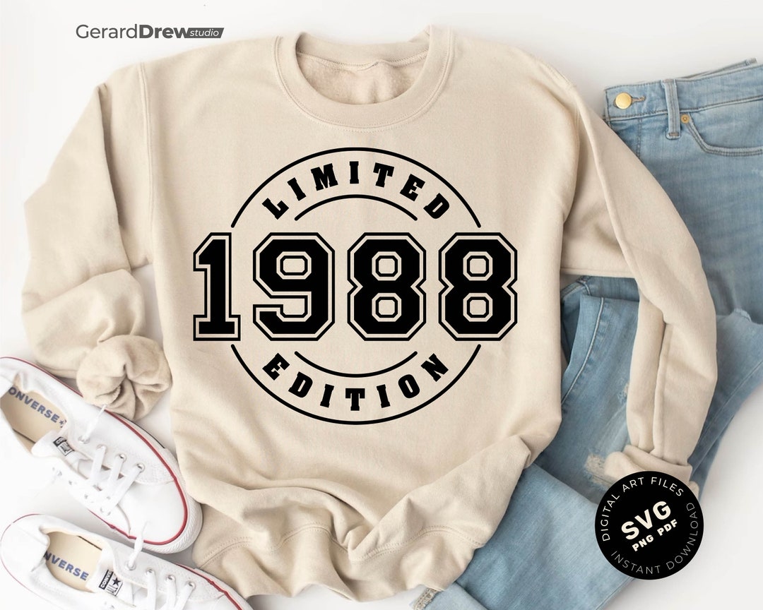 Limited Edition 1988 Birthday SVG | PNG, PDF Cricut File (digital ...