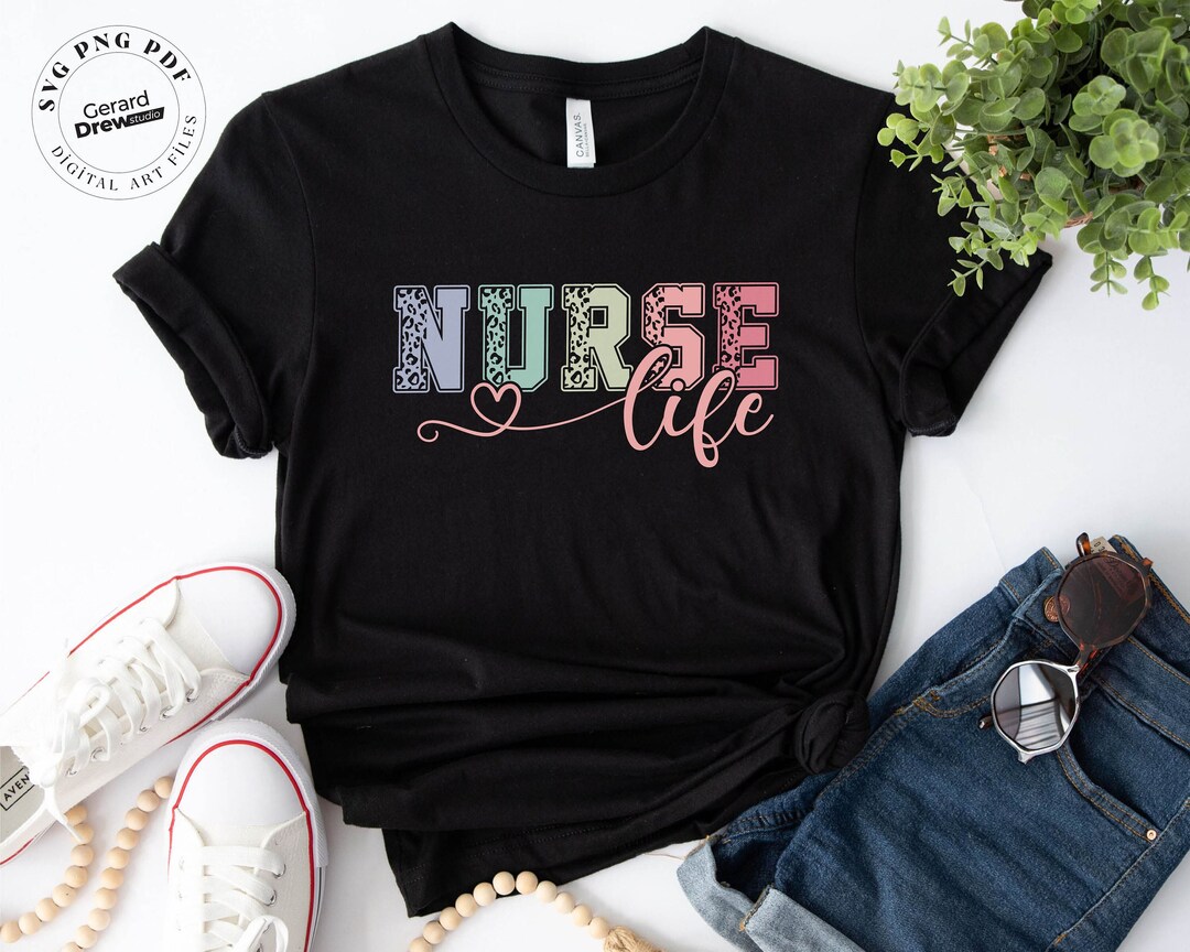 Nurse Life Leopard Print SVG PNG, Nursing CNA Cut File (digital ...