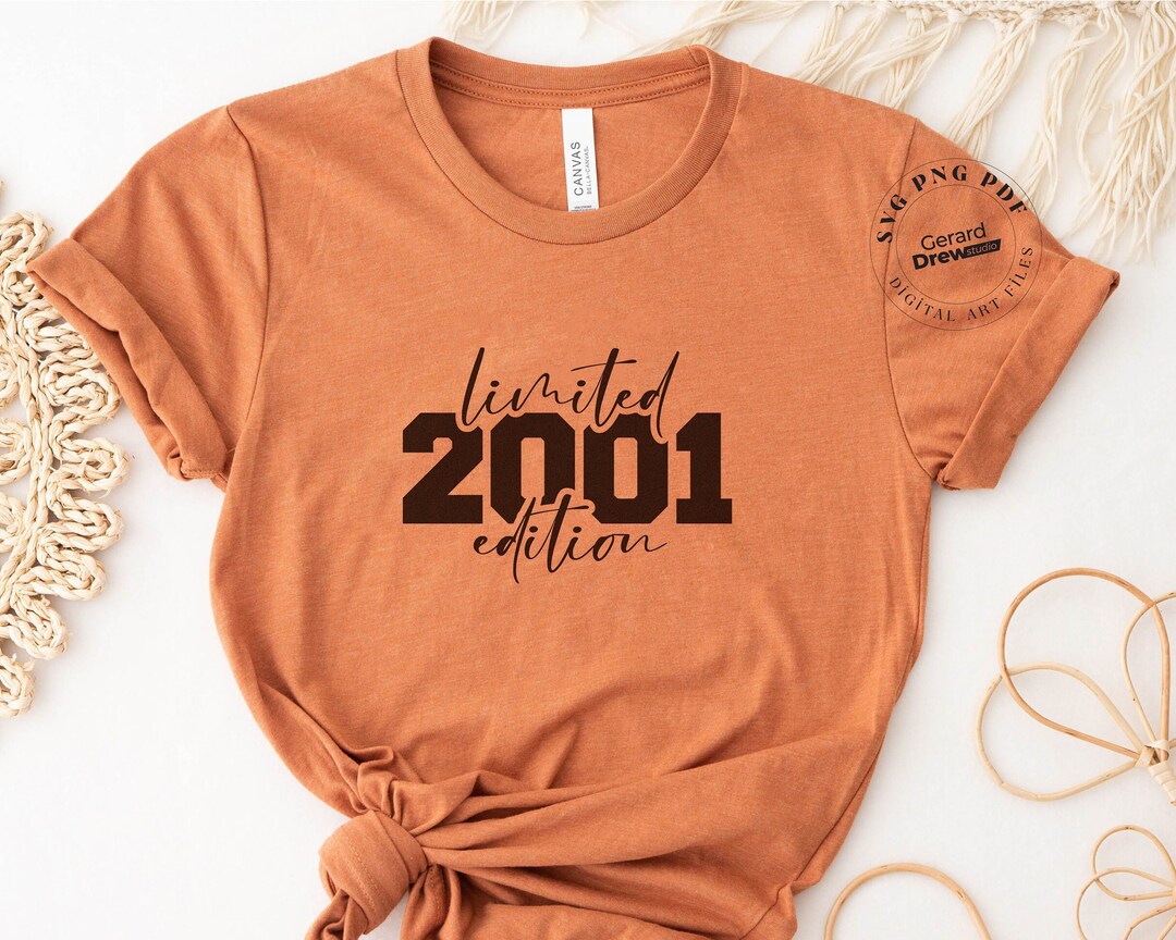 Limited Edition 2001 SVG PNG PDF | 2001 Png, Birthday Svg, 2001 Svg ...