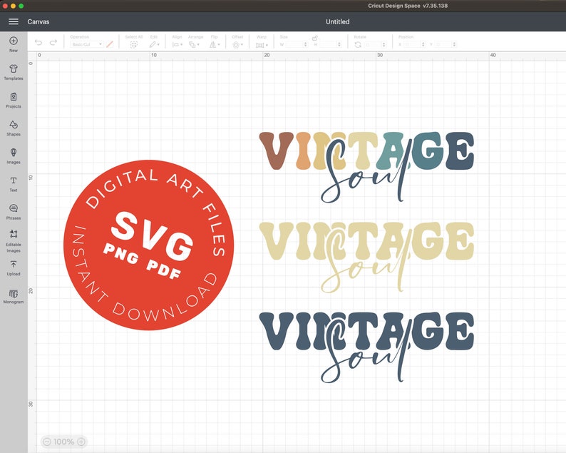 Vintage Soul SVG PNG PDF | Cut File , Vintage Svg, Vintage Png ...
