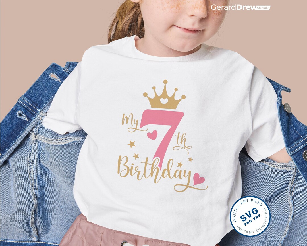 7th Birthday SVG PNG PDF | 7th Birthday Svg, Birthday Svg, Seventh ...