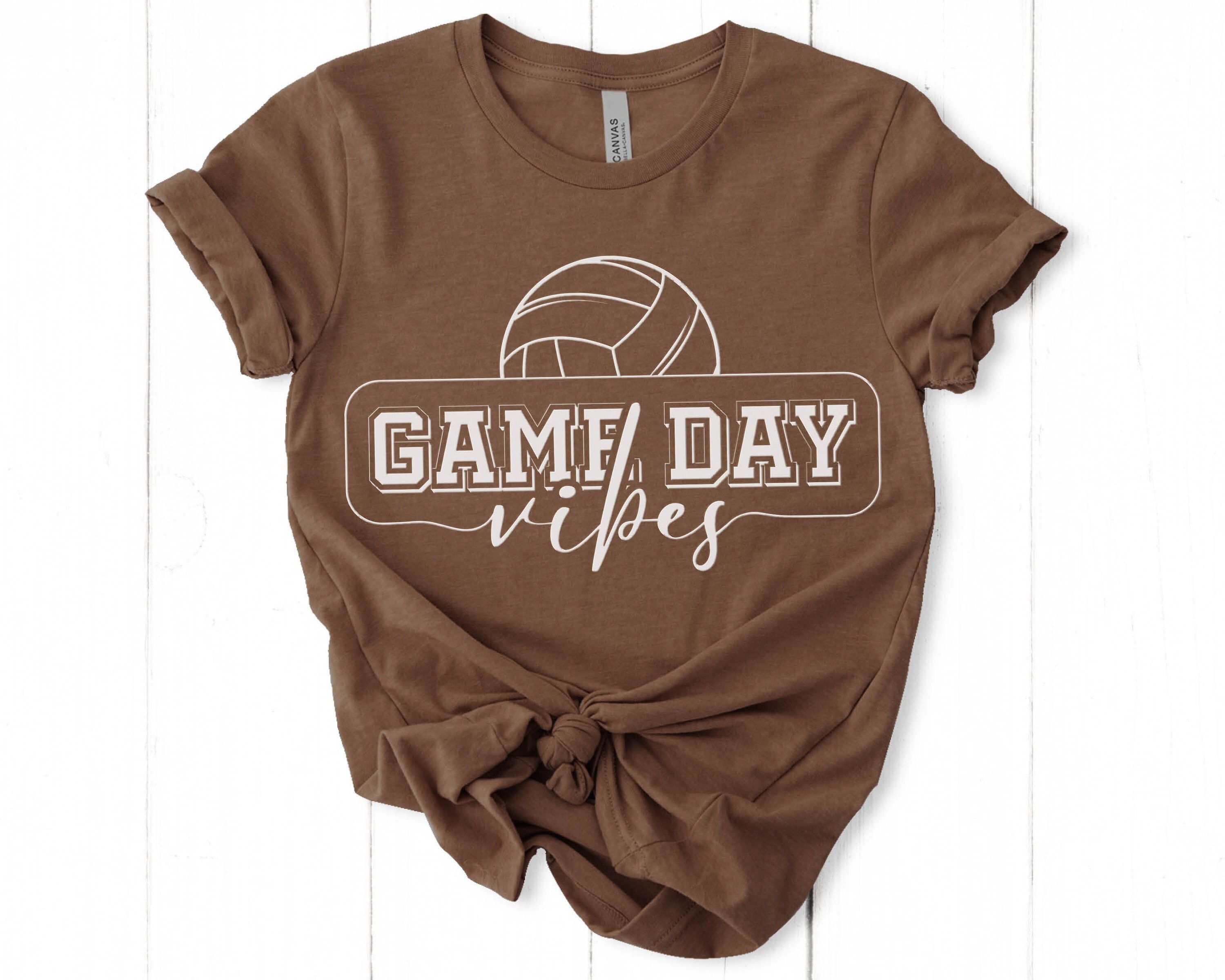 Volleyball Game Day Vibes SVG | T-shirt Design (PNG, PDF) - Etsy