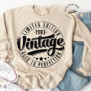 1983 Png, 1983 Shirt Svg, 1983 Svg, 1983 Shirt Png | Vintage 1983 Limited Edition, Aged to ...