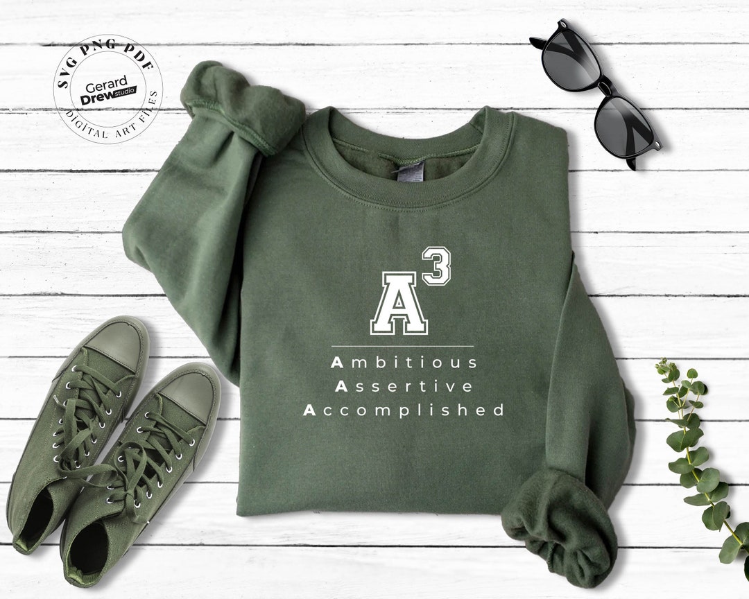 A3 Ambitious Assertive Accomplished SVG PNG PDF | Inspirational Svg ...