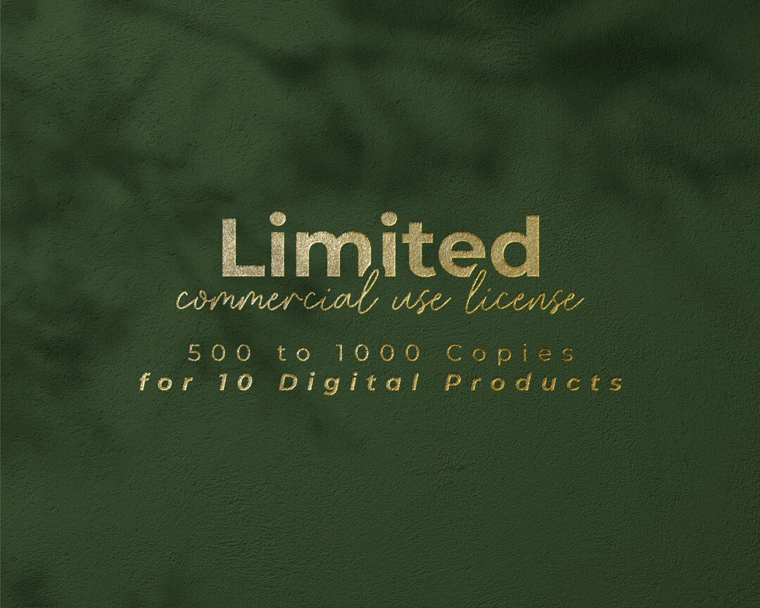 Limited Commercial Use License, 500 to 1000 Copies for 10 Digital ...