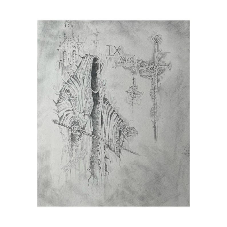 Vertical Poster, Fantasy Wraith Lord of the Rings Art Print, Matte ...