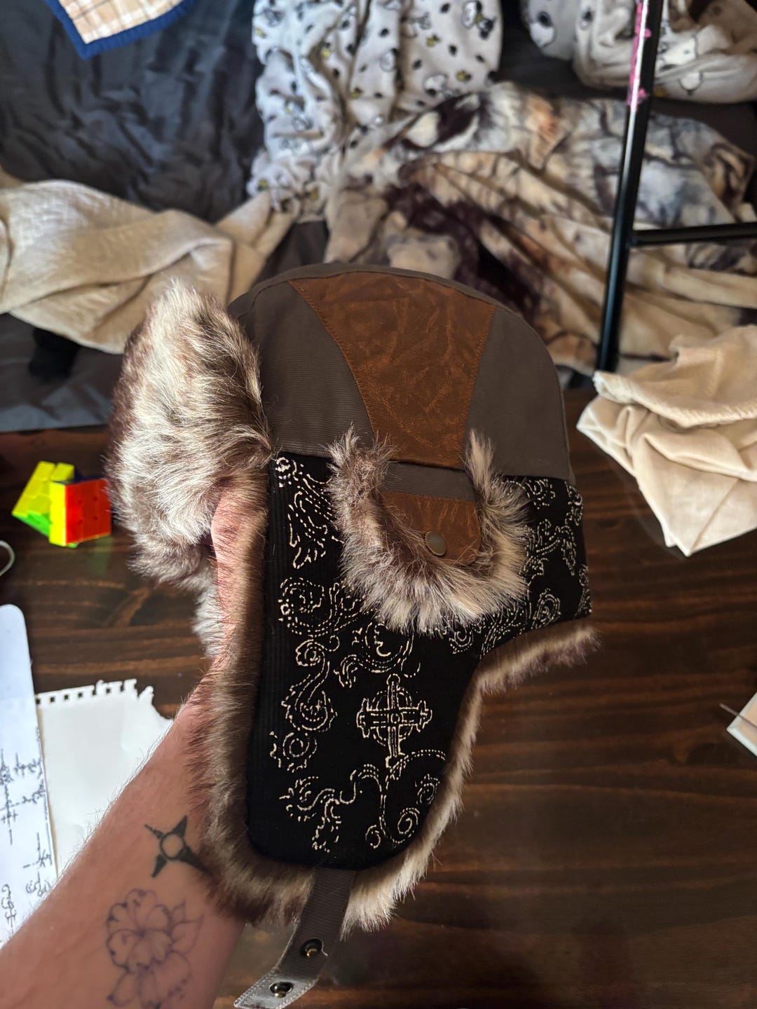 Custom Hand Painted Victorian Style Inspired Trapper Hat - Etsy