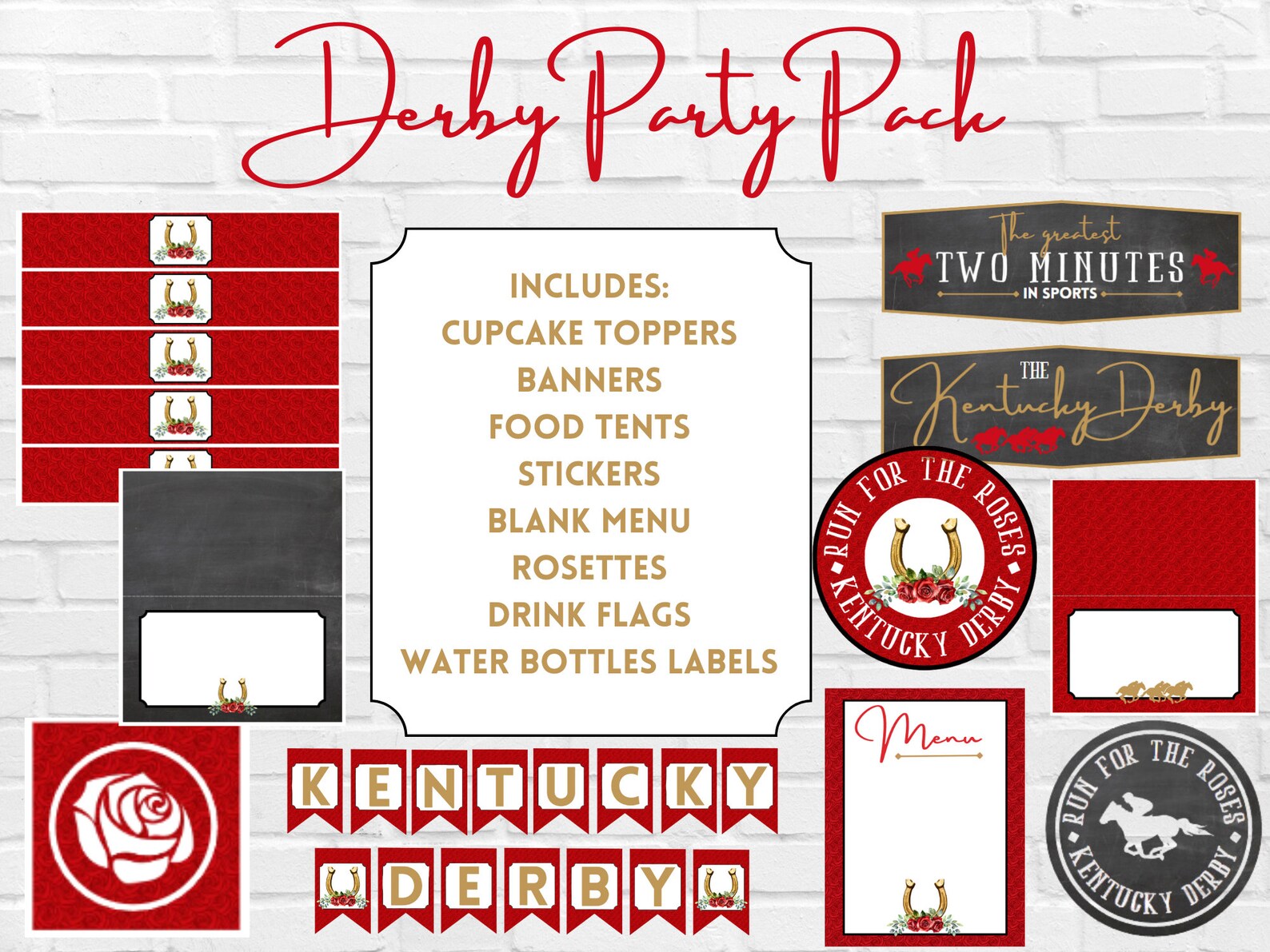 Kentucky Derby Party Printable Bundle (digital Download) - Etsy