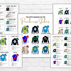 2024 Preakness Horse, Jockey Silks, Horse Roster Printables- Updated ...