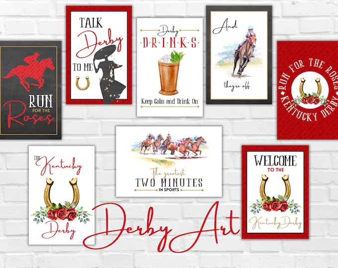 Kentucky Derby Leaderboard and Post Position Signs Digital Files ...