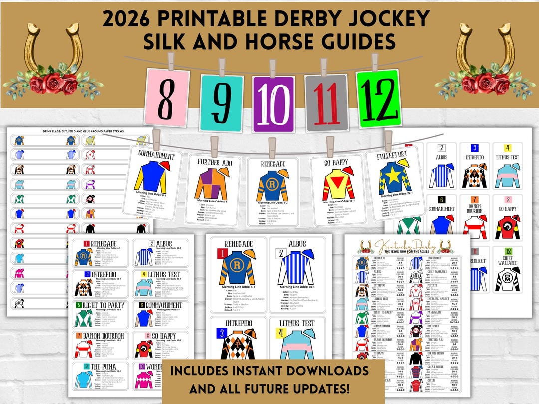 2026 Kentucky Derby Horse Roster, 152nd Derby Jockey Silks Instant ...