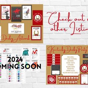 Kentucky Derby Betting Printable, Horse Race Betting Sign and Cards ...