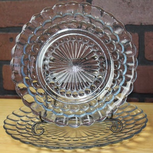 Blue Bubble Glass Plate and Shallow Bowl - Etsy