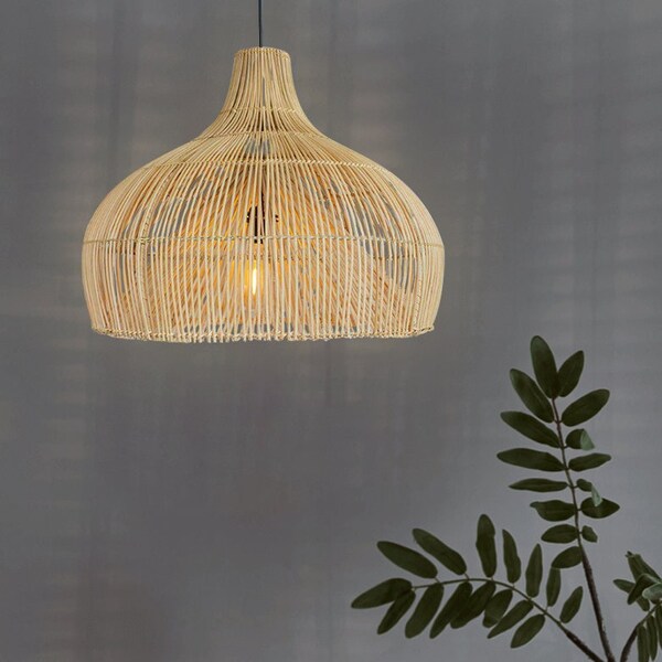 Rattan Chandelier - Etsy