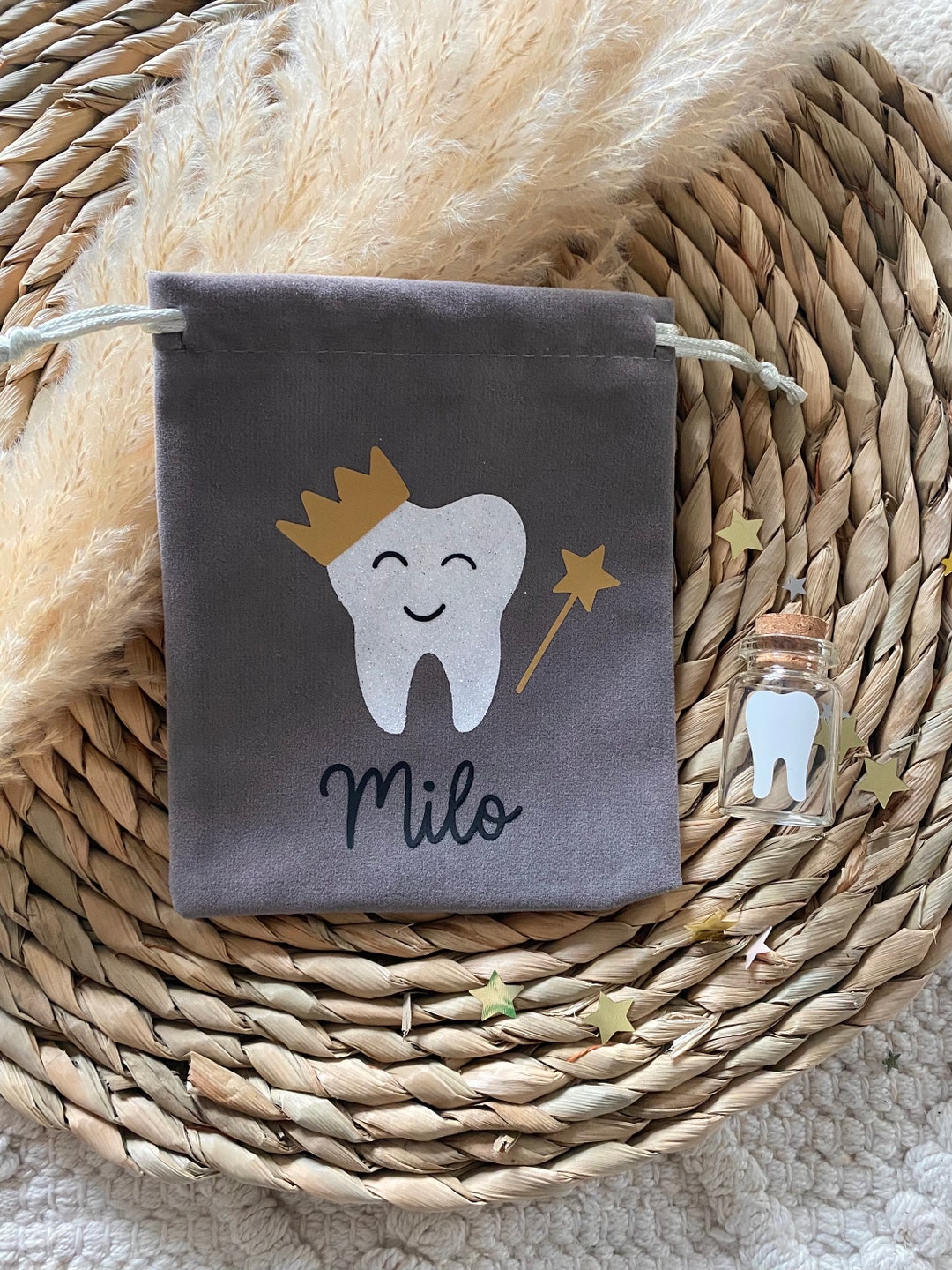 Personalised Tooth Fairy Bag for Girls or Boys First Tooth Keepsake ...