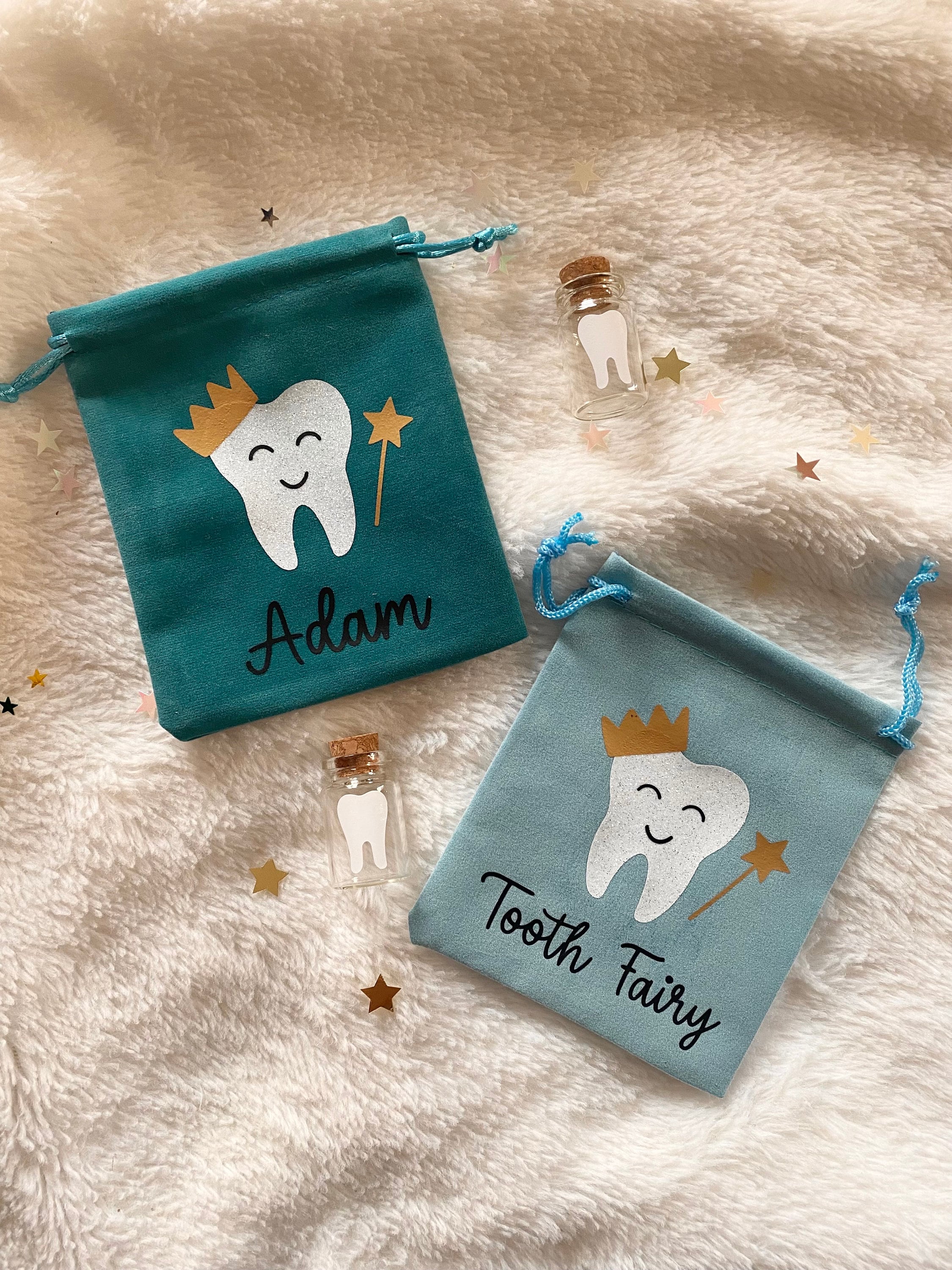 Personalised Tooth Fairy Bag for Boys or Girls | Lost Tooth Pouch ...
