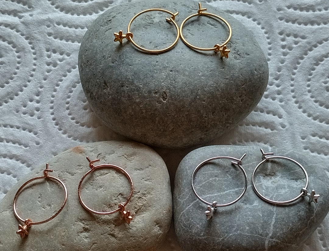 X Hoop Earrings of Your Choice in Matte Gold, Rose Gold or Rhodium ...