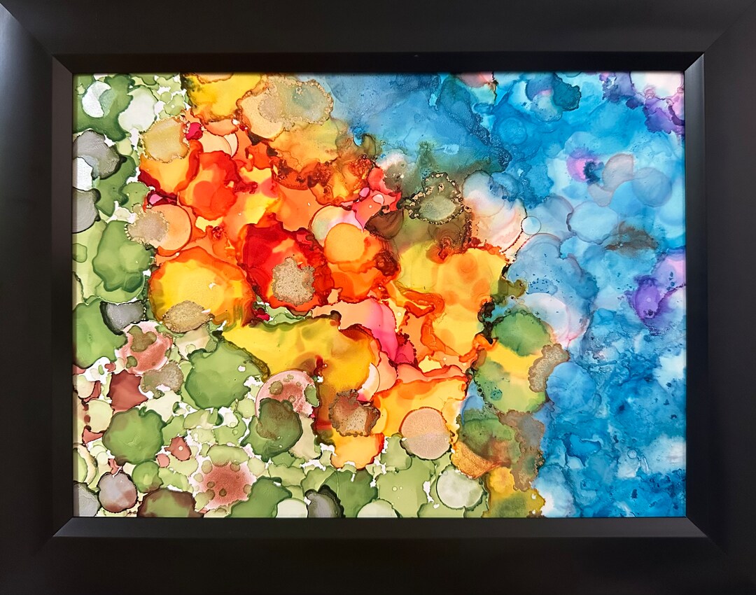 It's Color Original Artwork, 9 In. X 12 In., Alcohol Ink Painting - Etsy